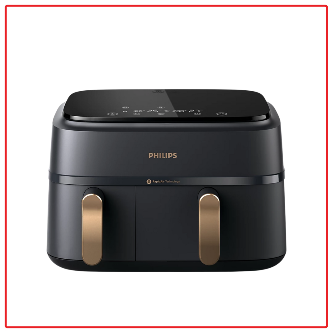 Philips NA352 9.0L Series 3000 RapidAir Plus Technology Dual Basket Ai ...