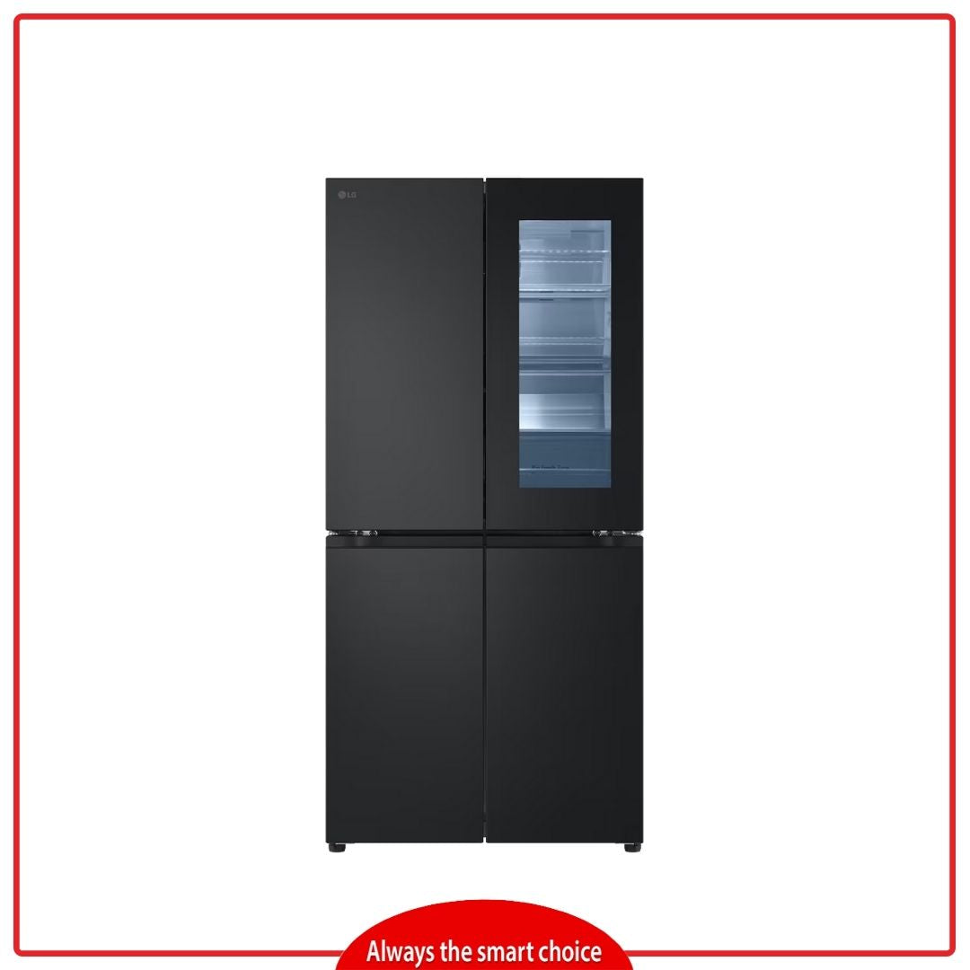 LG GC-V22FFQMB 431L French Door Fridge with InstaView in Black Steel F ...