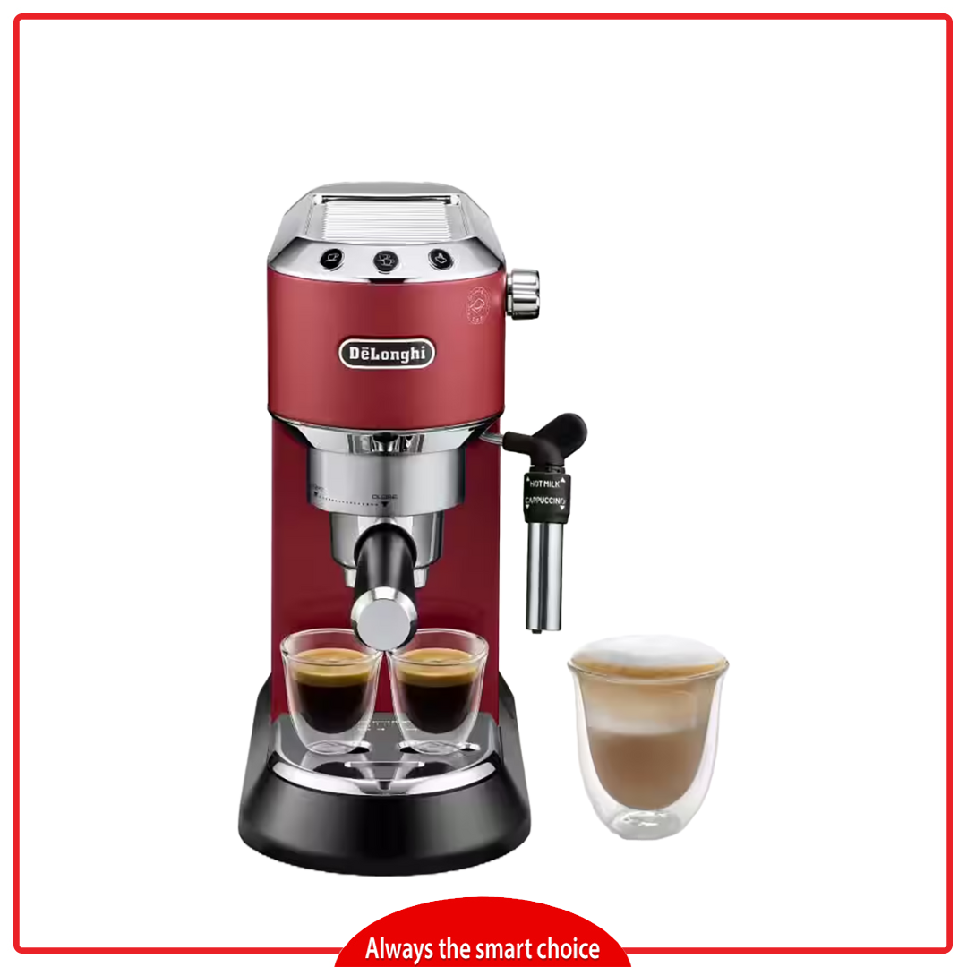 DeLonghi EC685.R Dedica Style Scarlet Red Pump Espresso Coffee Machine ...